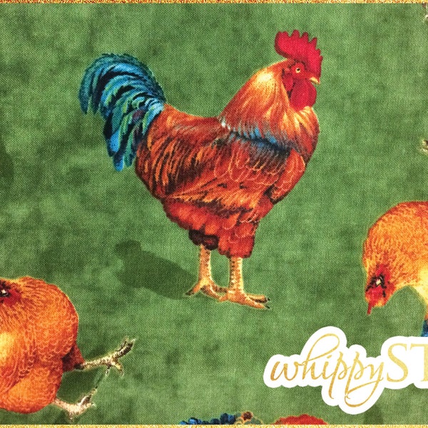 Rooster Fabric - Etsy
