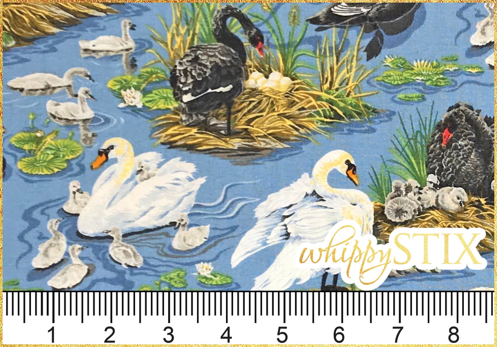 Swan Fabric by the Yard Swan Song by Nutex BTY Black White - Etsy
