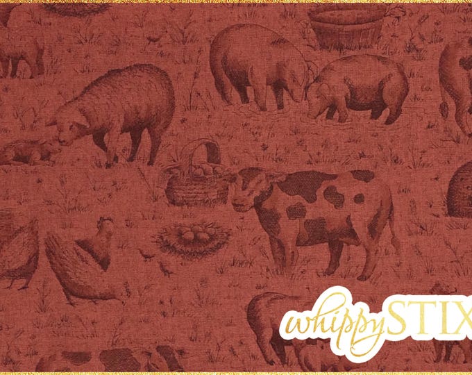 Farm Fabric by the Yard, Farmyard Toile by Carolyn Carpin Benartex 3250 ...