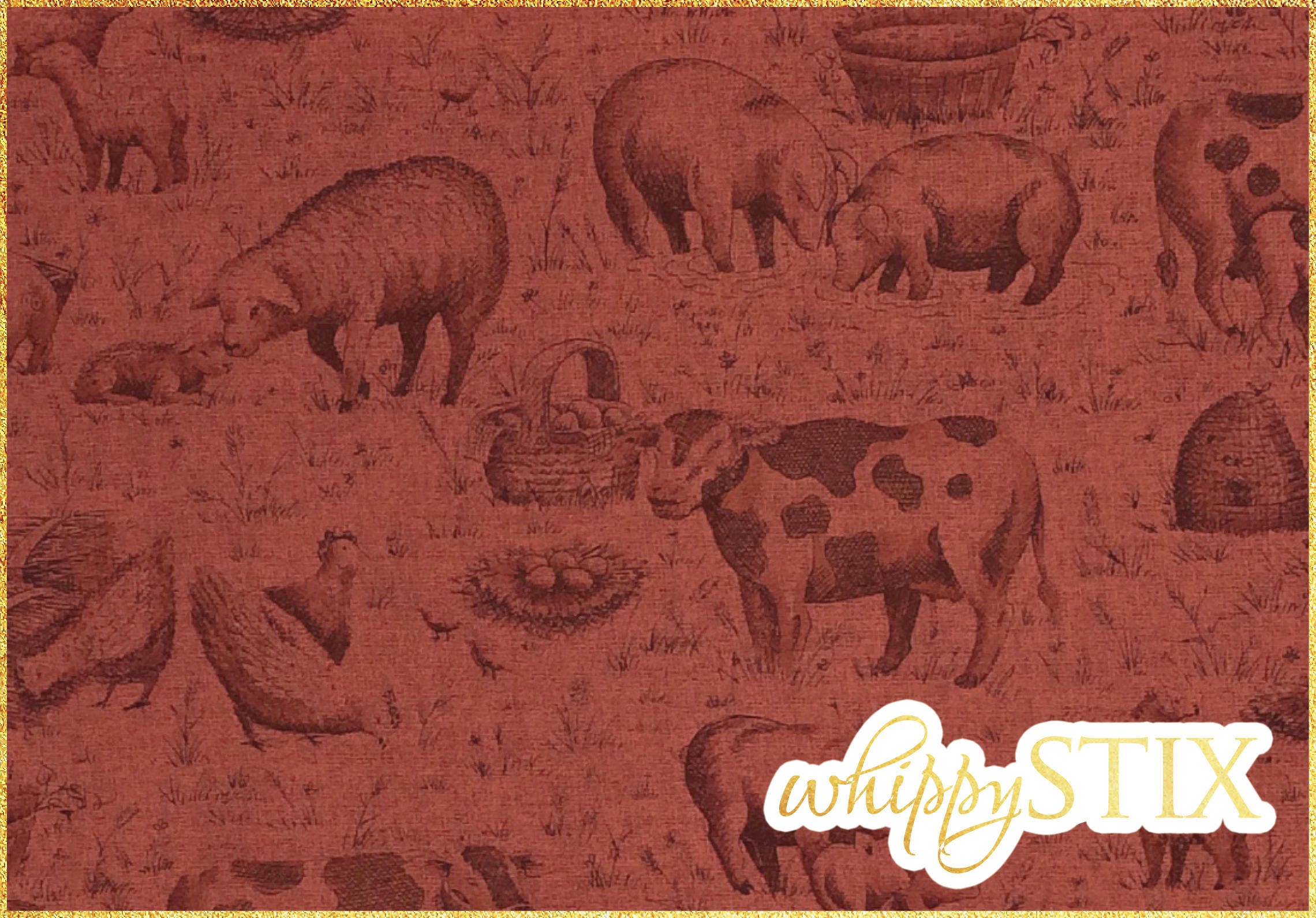 Farm Fabric by the Yard Farmyard Toile by Carolyn Carpin - Etsy