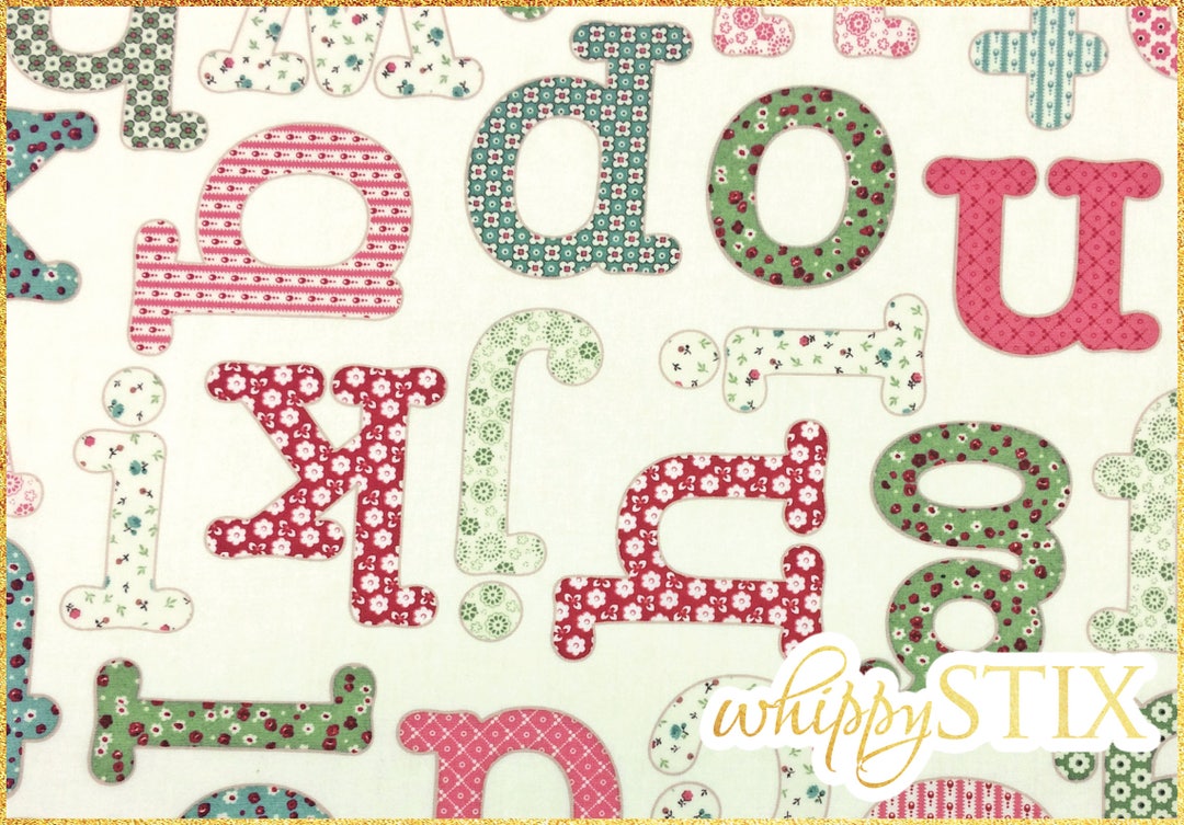 Alphabet Fabric by the Yard, Homeschool LB Krueger Windham Fabrics ...