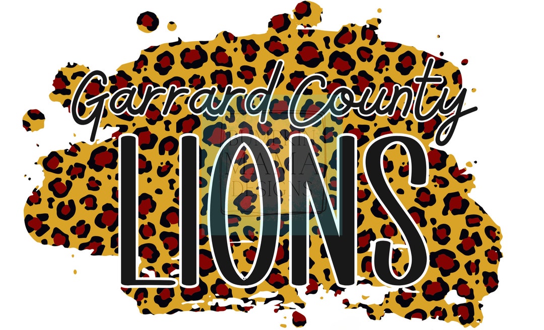 Garrard County Lions PNG File for Sublimation Leopard Print - Etsy