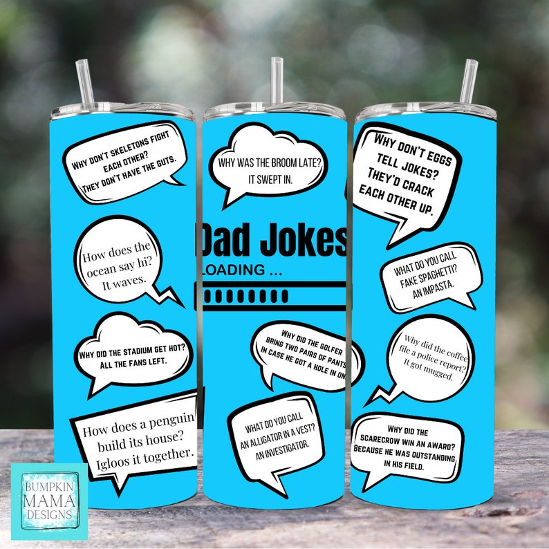 Dad Jokes Loading Corny Jokes Sublimation Tumbler Digital File Download ...