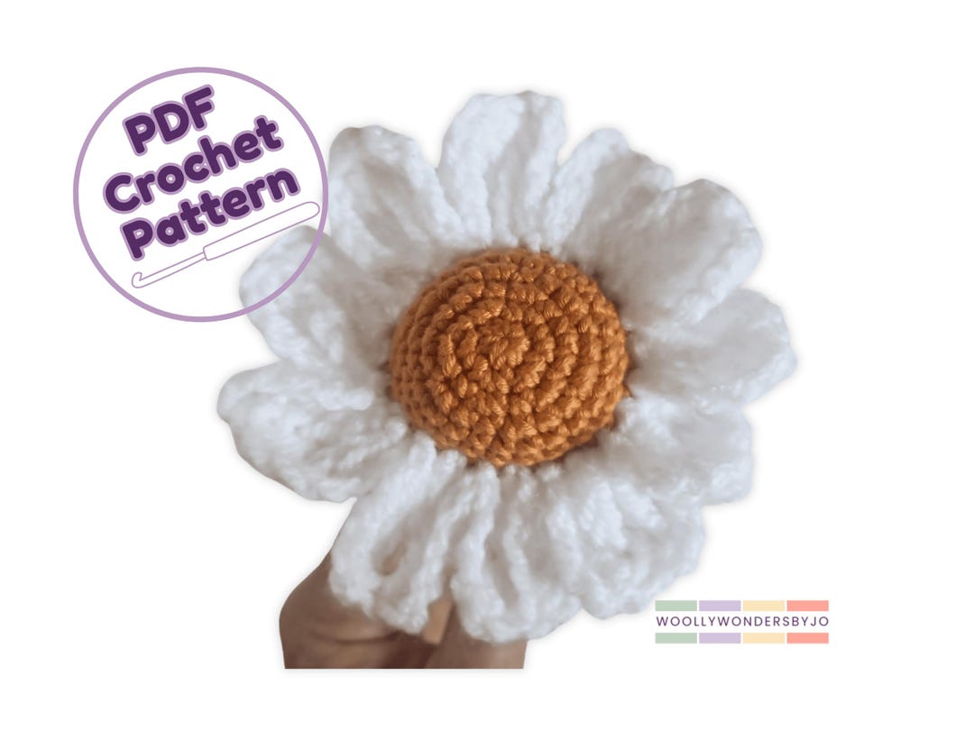 Crochet Daisy Crochet Flower PDF Pattern Download Digital Pattern - Etsy