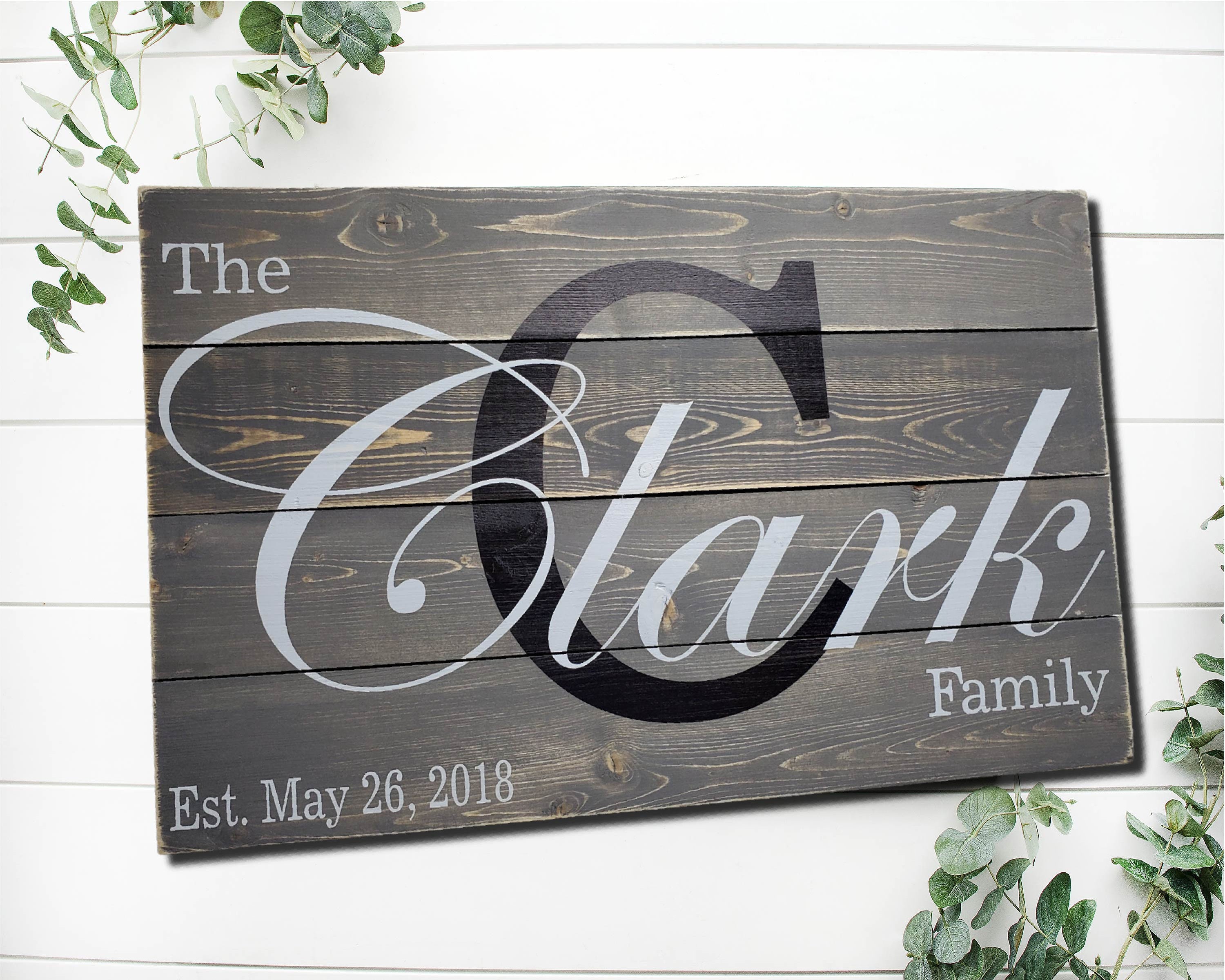 Paper & Party Supplies Housewarming Gift Custom Established Sign ...