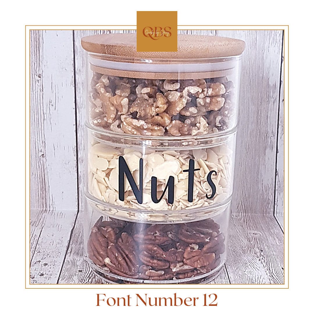 Personalised Kitchen Storage Labels: Vinyl Decal Stickers for Jars ...