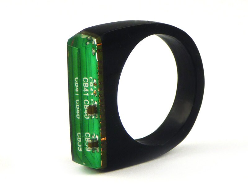 Circuit Board Ring Resin Ring Circuit Rings Geek Ring for | Etsy UK