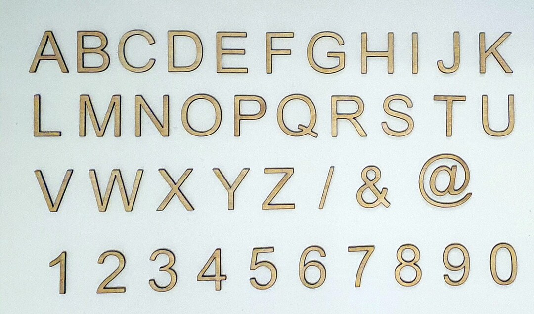 Wooden Letters Numbers Characters Alphabet 3cm up to 30cm 3mm Thick ...