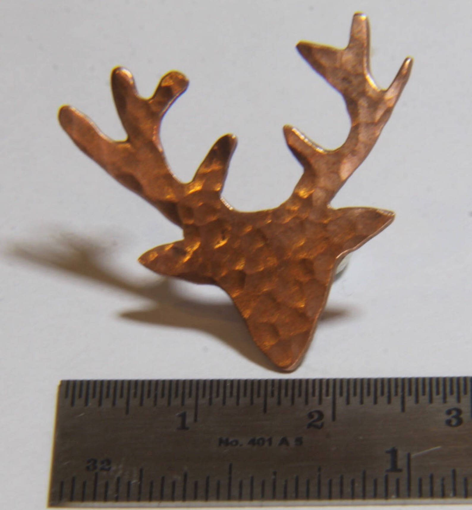 Stags Head Pin Sterling Silver Stag Head Suit Lapel Pin - Etsy