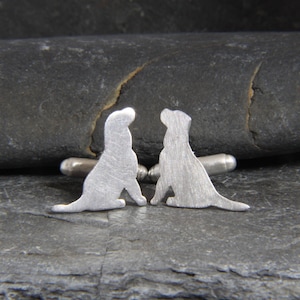 Labrador Retriever Cufflinks - Silver Dog Cufflinks - Labrador Gifts ...