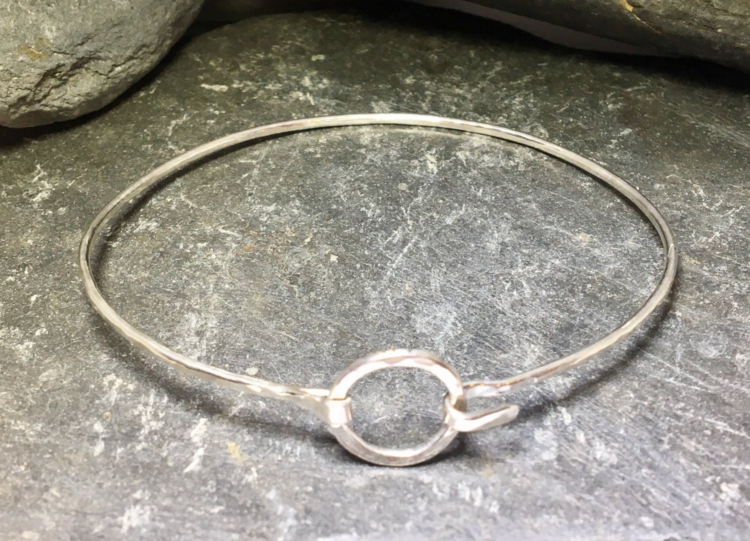 Clasp Bangle Circle Bangle Tension Bangle Delicate - Etsy UK