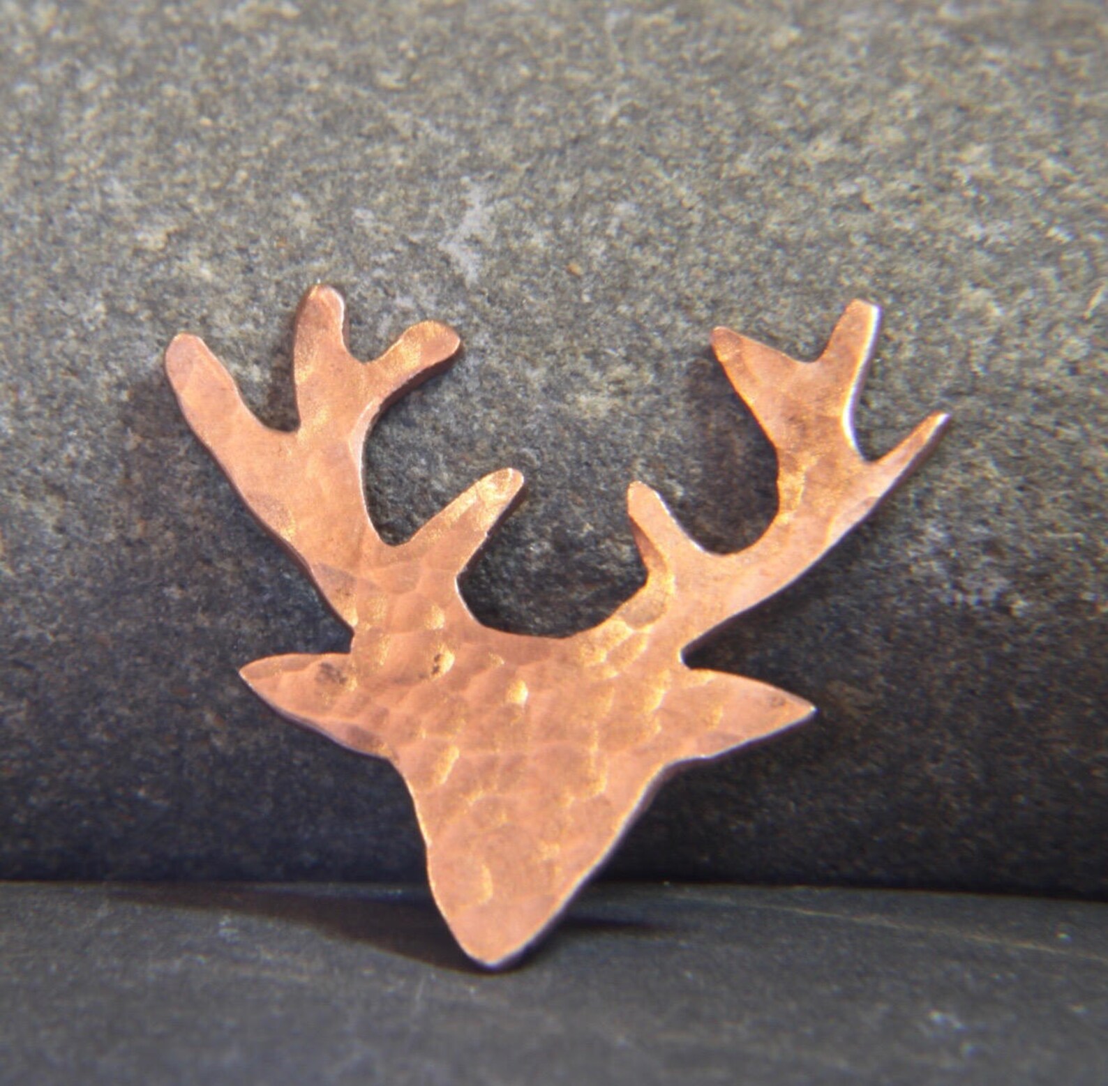 Stags Head Pin Sterling Silver Stag Head Suit Lapel Pin | Etsy