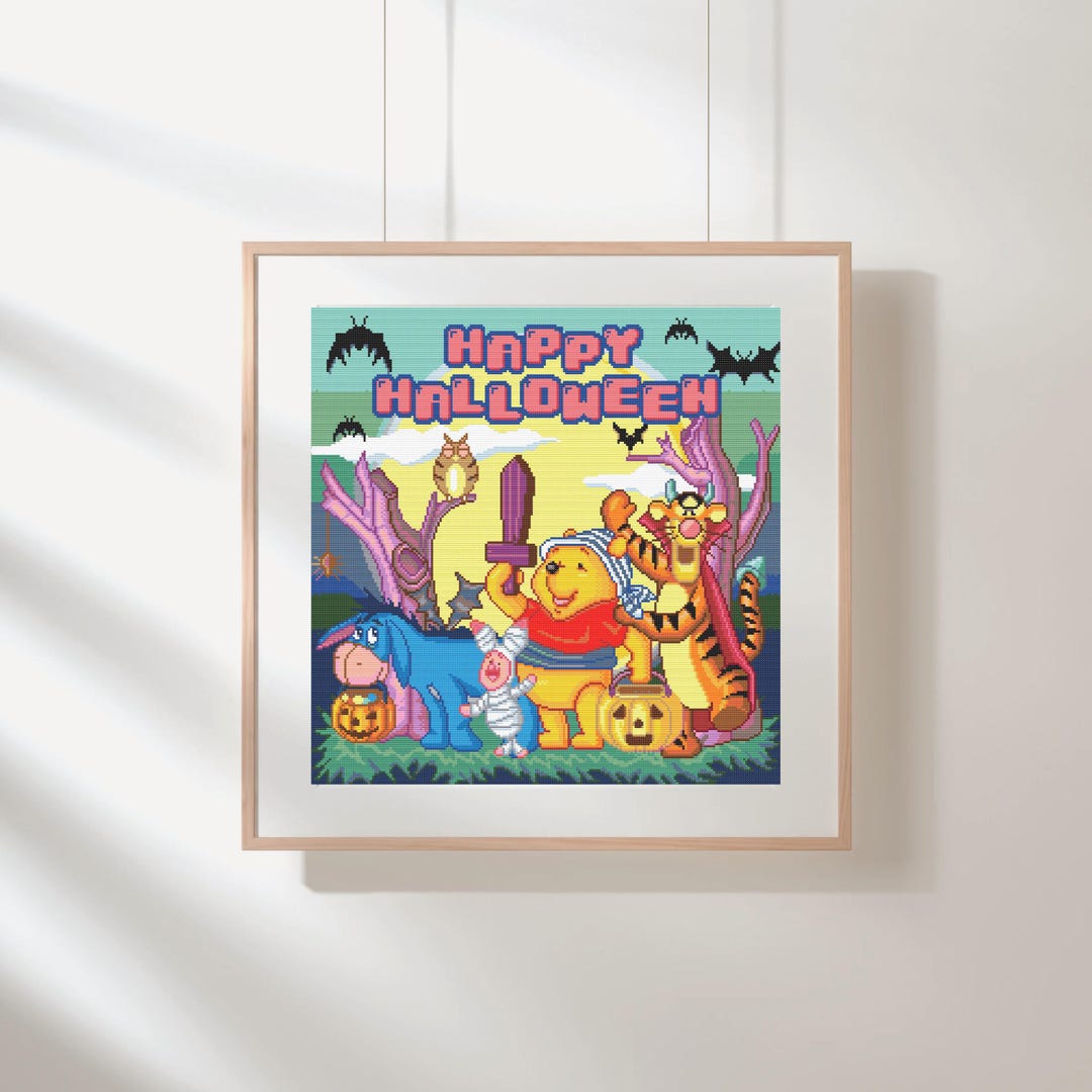 Winnie the Pooh Halloween Cross Stitch Pattern PDF | Disney Pooh ...