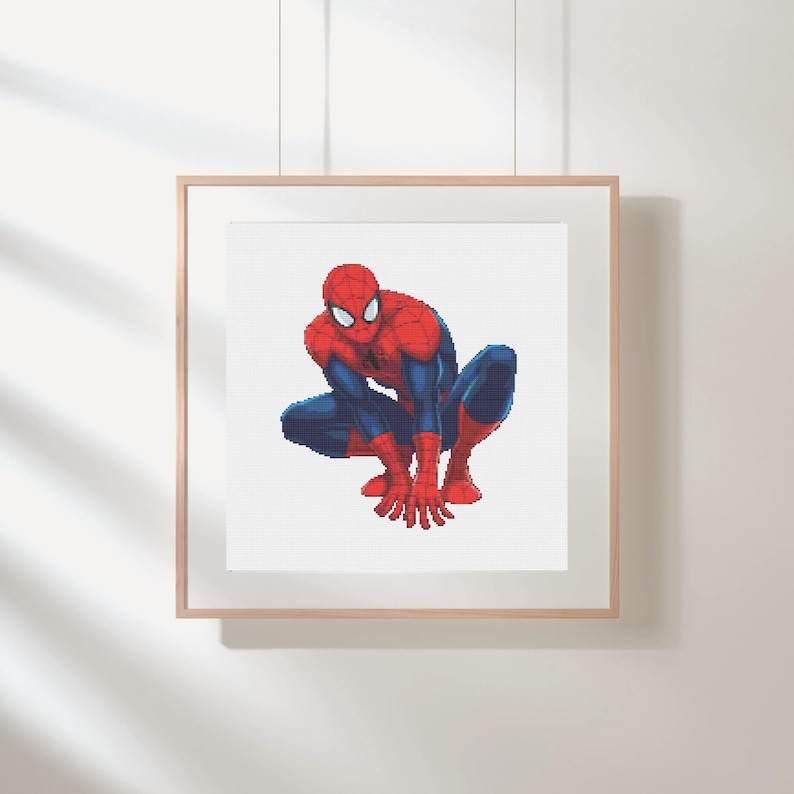 Spider-man Crouching Cross Stitch Pattern PDF – Marvel Hero Instant ...