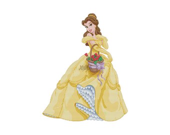 Beauty and the Beast Belle Cross Stitch Pattern | Etsy