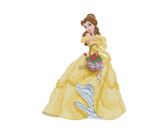 Beauty and the Beast Belle Cross Stitch Pattern - Etsy