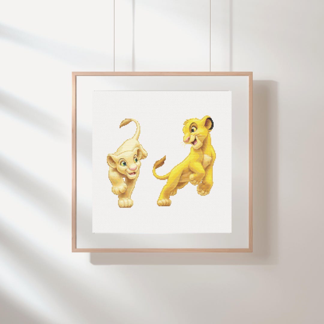 Lion King Simba & Nala Cross Stitch Pattern – Instant Download PDF ...