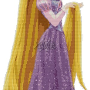 Tangled Rapunzel Cross Stitch Pattern | Etsy