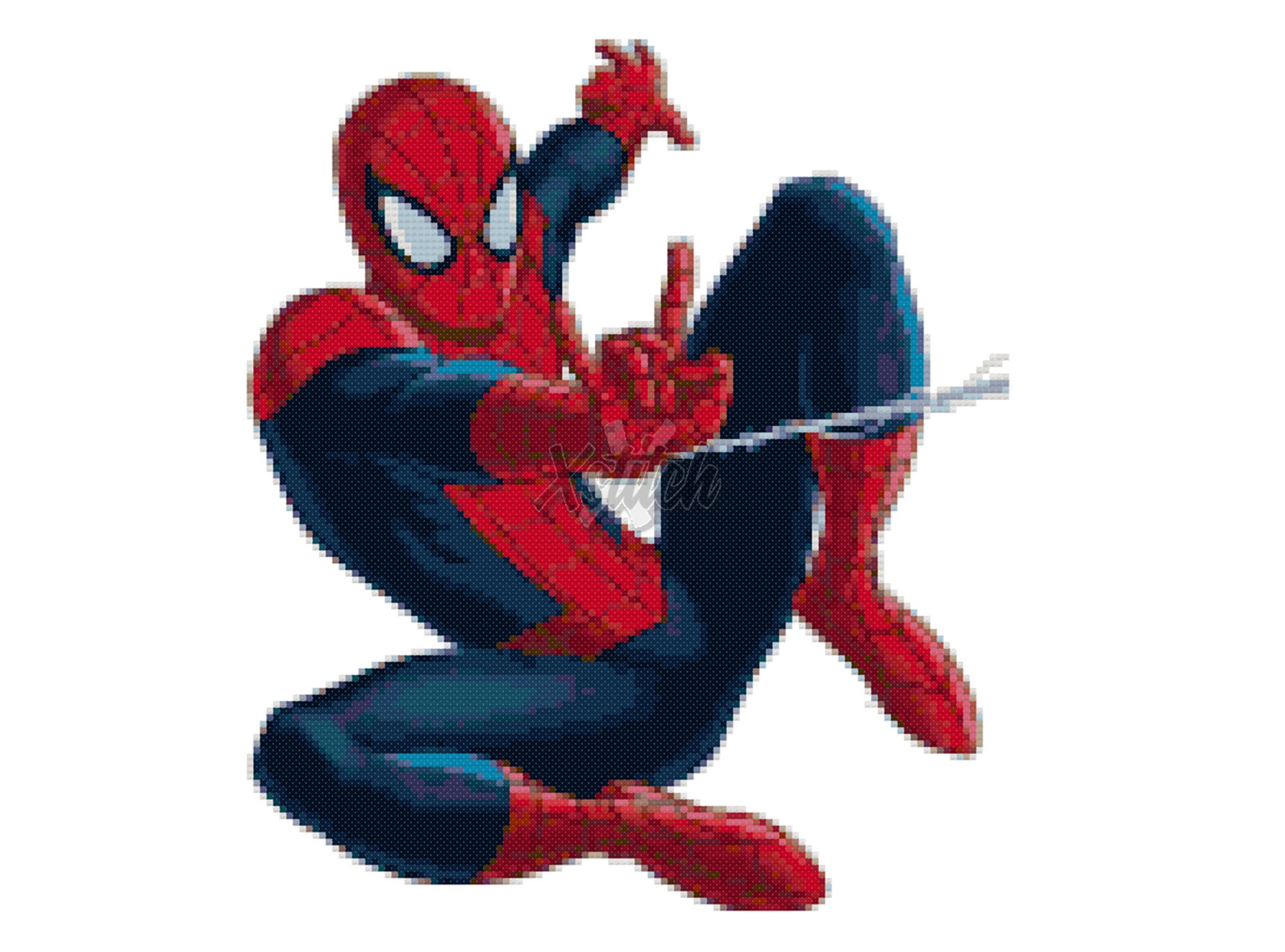 Spider Man Cross Stitch Pattern - Etsy