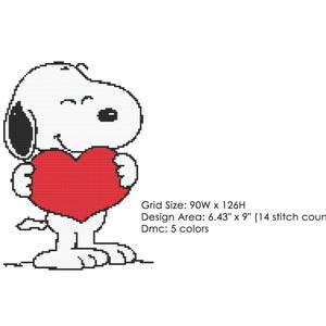 Snoopy Cross Stitch Pattern Set: 5 Peanuts Designs (PDF Download) - Etsy