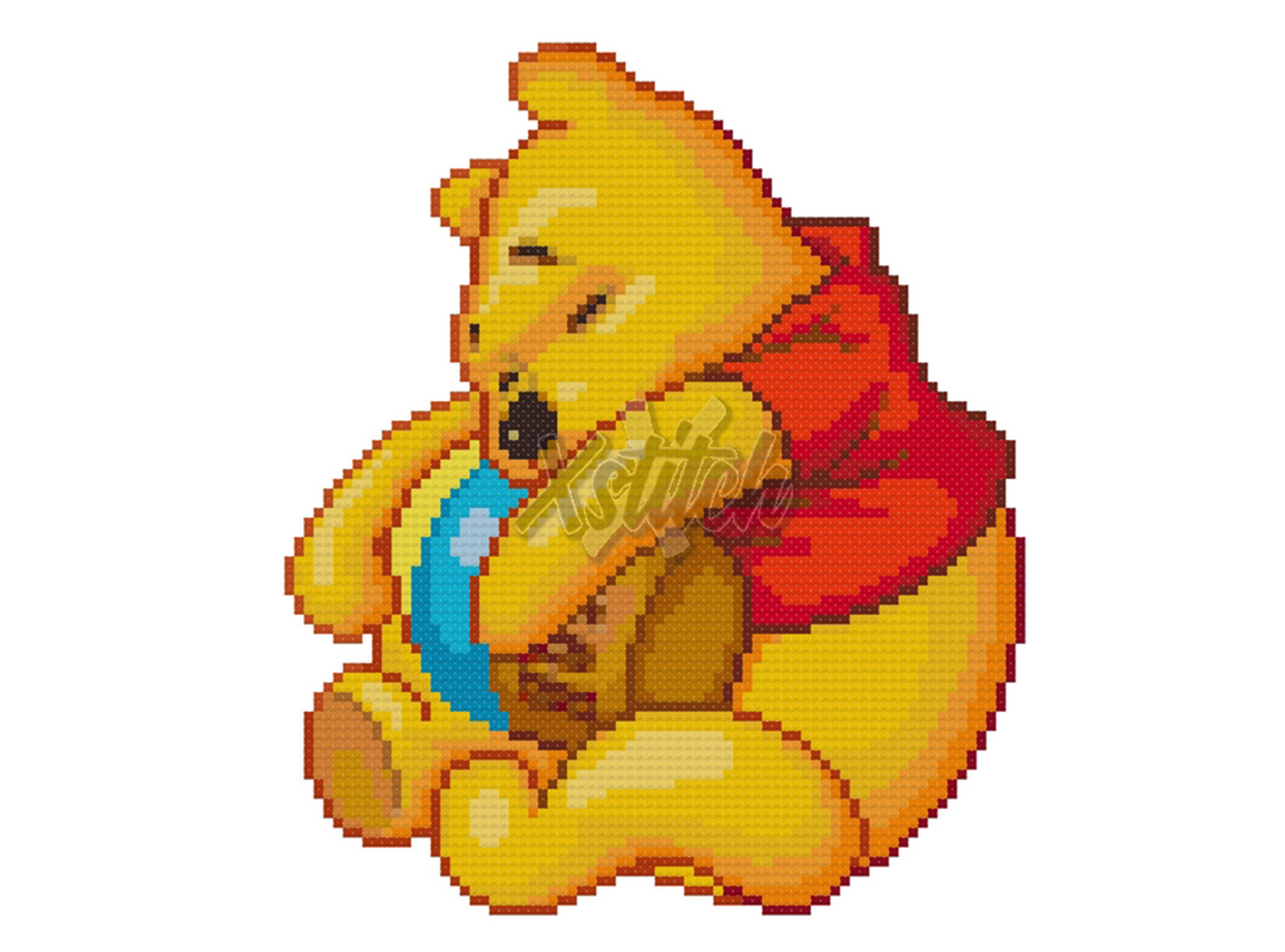 Winnie the Pooh Cross Stitch Pattern - Etsy