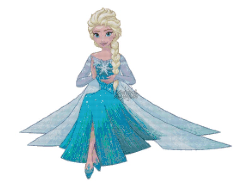Frozen Elsa Anna Cross Stitch Pattern - Etsy