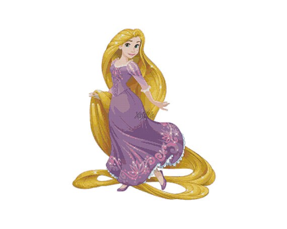 Tangled Rapunzel Cross Stitch Pattern - Etsy