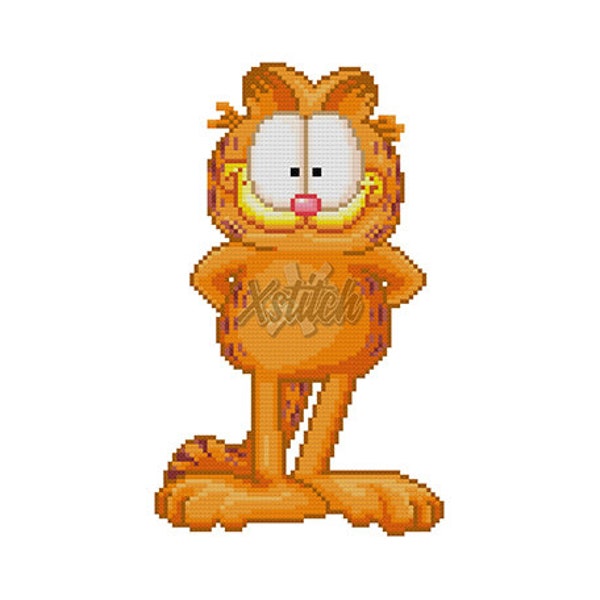 Garfield Counted Cross Stitch Kit - Etsy