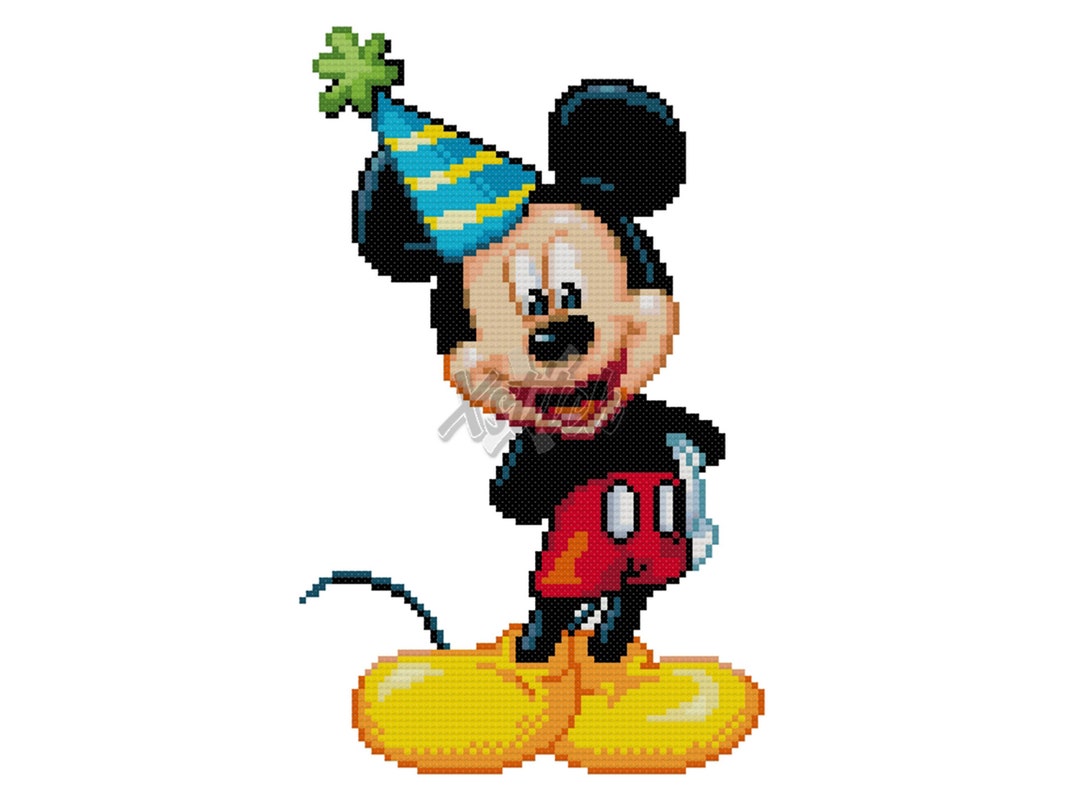 Mickey Mouse and Minnie Mouse Cross Stitch Pattern - Etsy