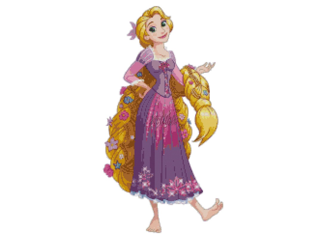 Tangled Rapunzel Cross Stitch Pattern - Etsy