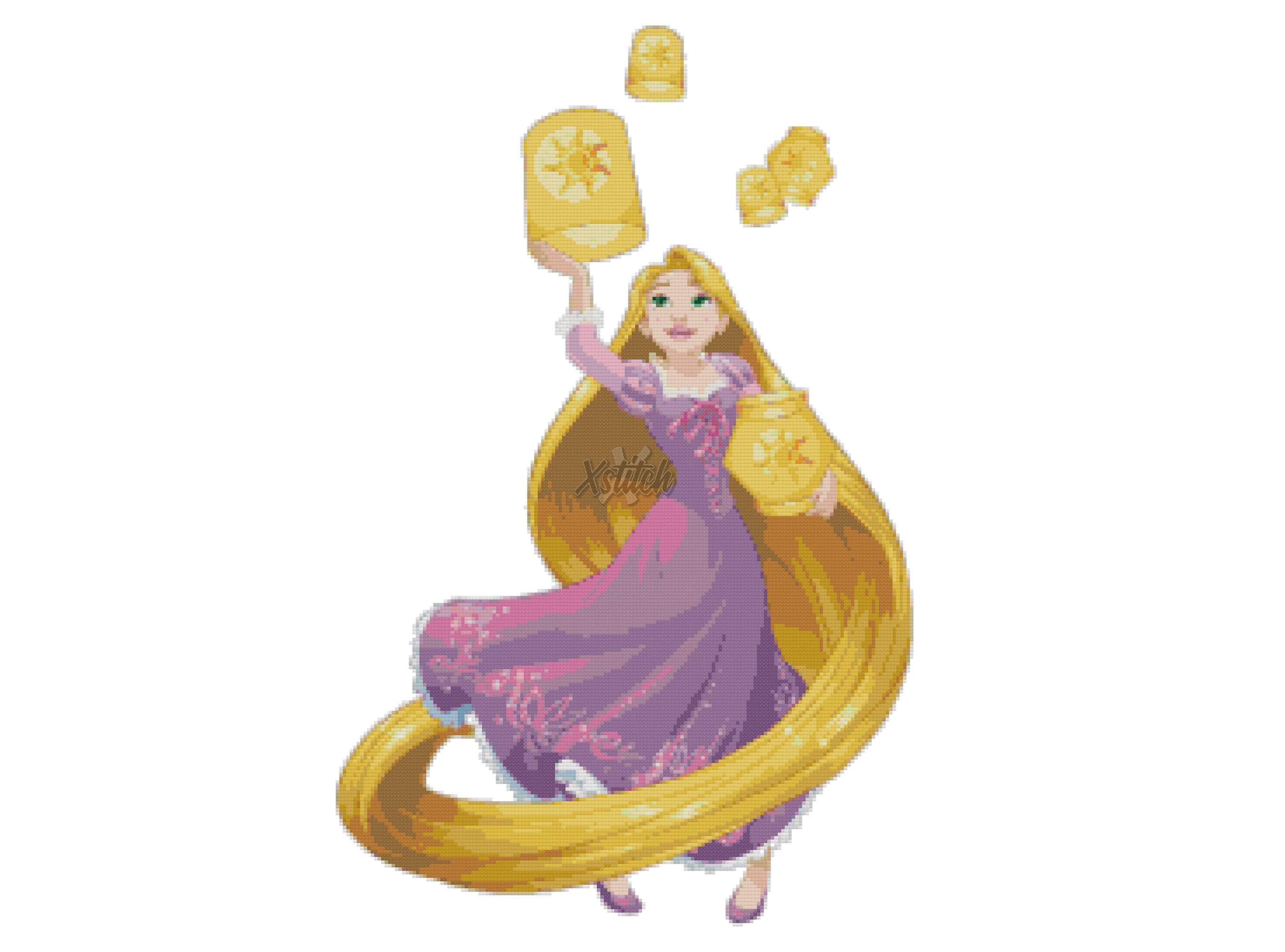 Tangled Rapunzel Cross Stitch Pattern | Etsy