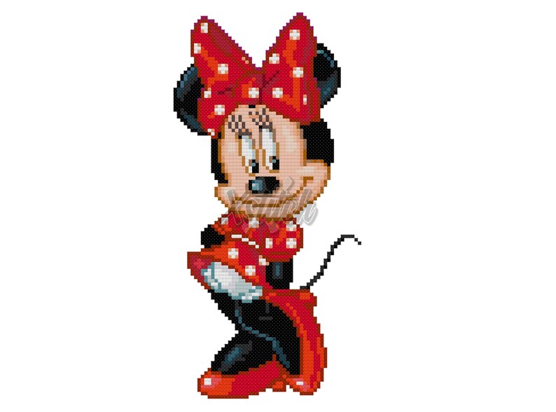 Mickey Mouse and Minnie Mouse Cross Stitch Pattern - Etsy
