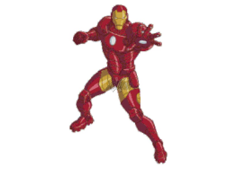 Iron Man Cross Stitch Pattern - Etsy