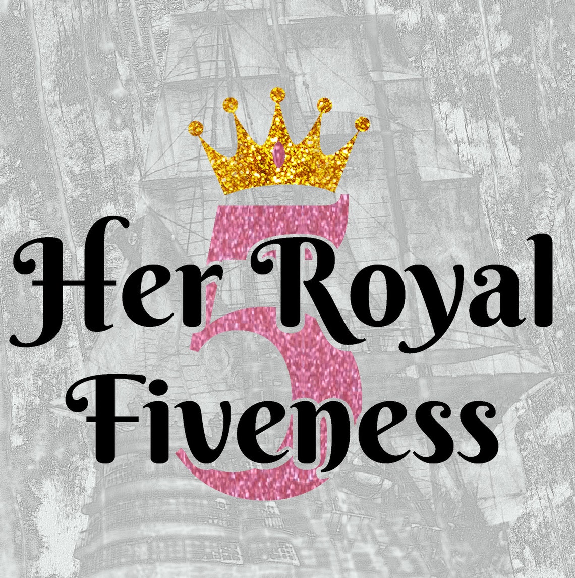 Her Royal Fiveness 5th Birthday Funny T-shirt Glitter | Etsy