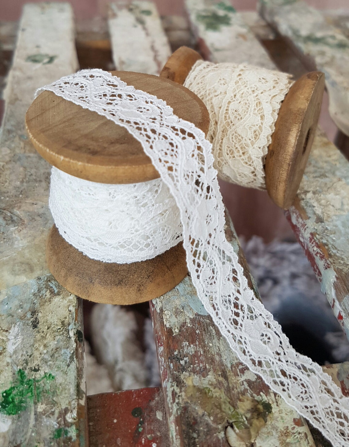 Beautiful Vintage Style Nottingham Lace Trim by the Meter, Narrow 1.8cm ...