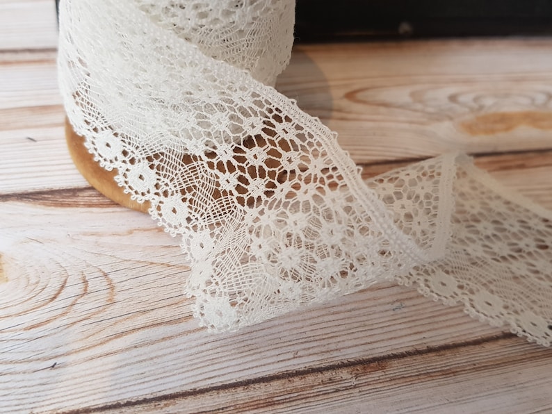 Beautiful Vintage Style Nottingham Lace Trim by the Meter, 3.5cm ...