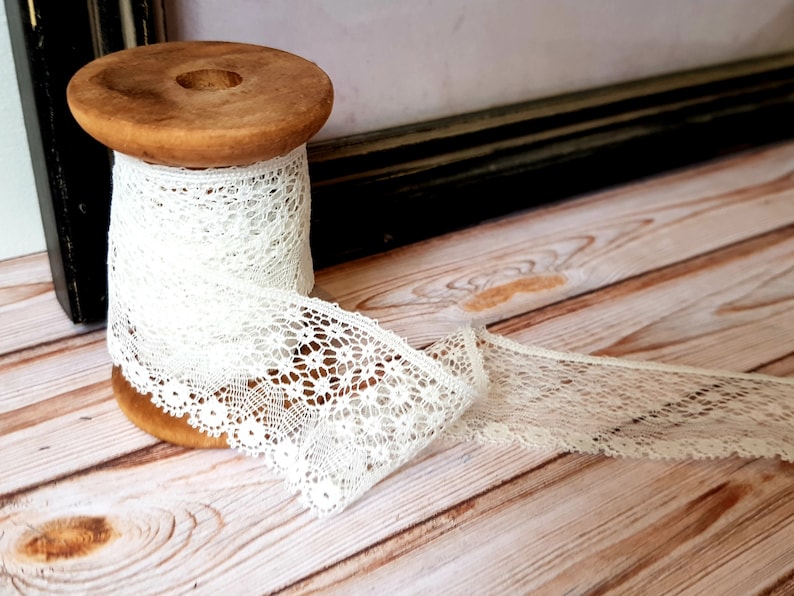 Beautiful Vintage Style Nottingham Lace Trim by the Meter, 3.5cm ...