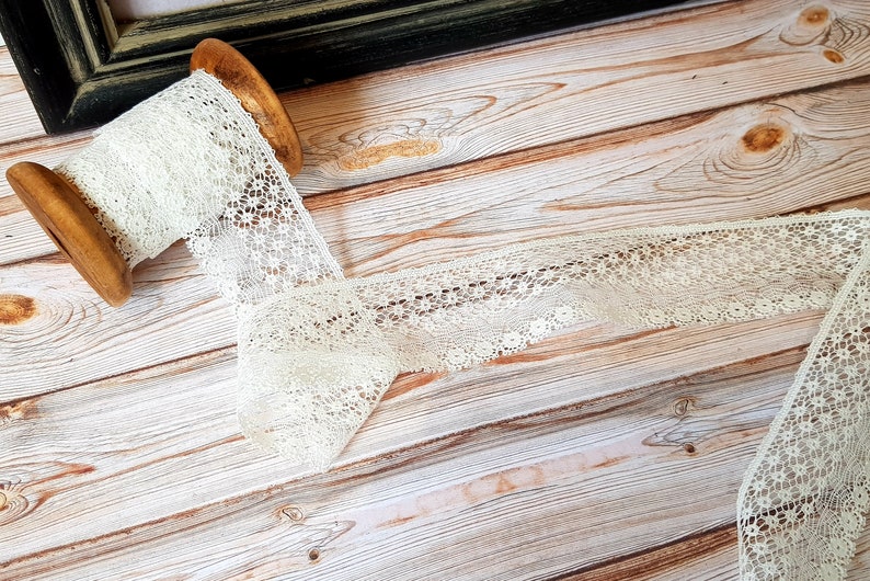 Beautiful Vintage Style Nottingham Lace Trim by the Meter, 3.5cm ...