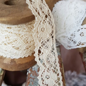Beautiful Vintage Style Nottingham Lace Trim by the Meter, Narrow 1.8cm ...