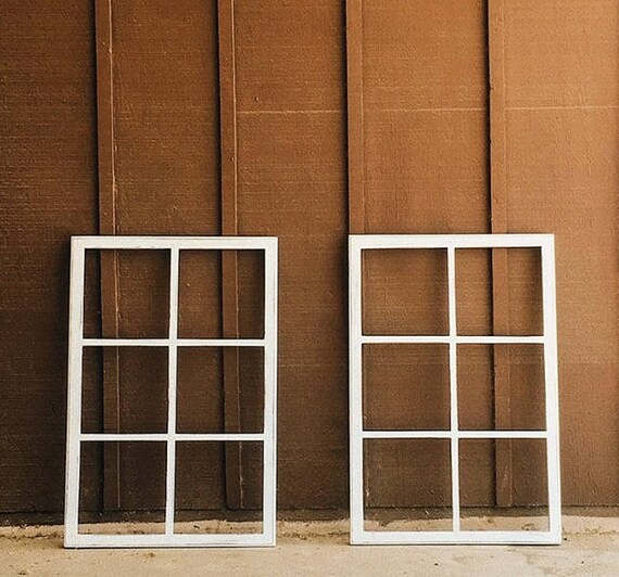 Window Frame Six Pane Faux Window Frame Wall Decor | Etsy