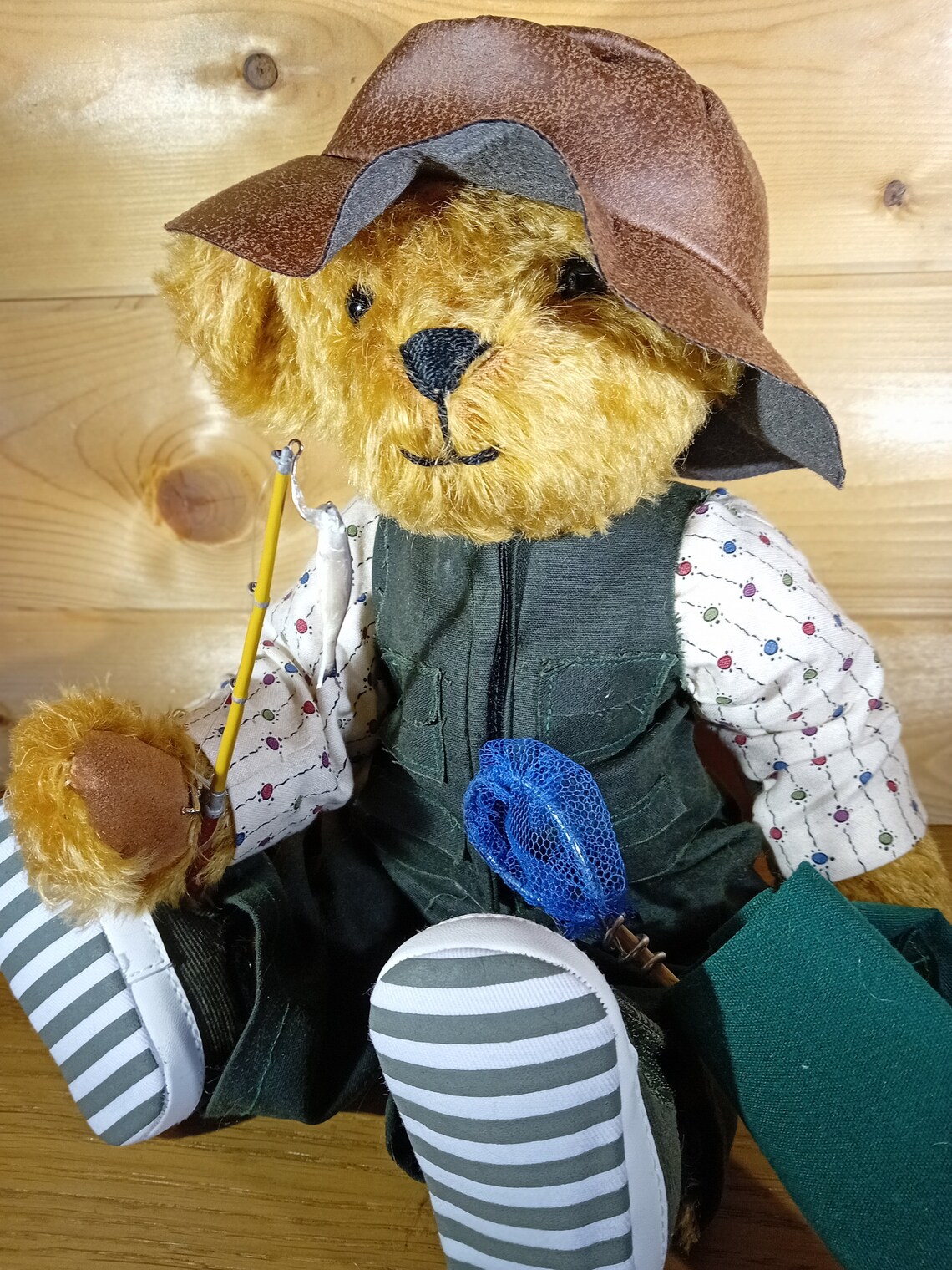 Hand-sewn Mohair Teddy Bear Bert the Fisherman - Etsy
