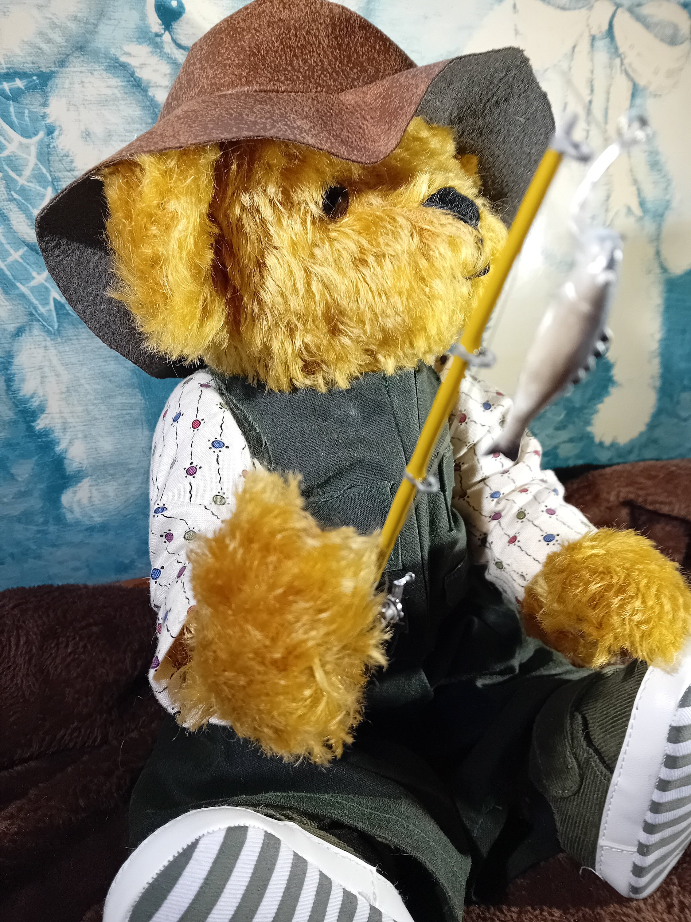 Hand-sewn Mohair Teddy Bear Bert the Fisherman - Etsy