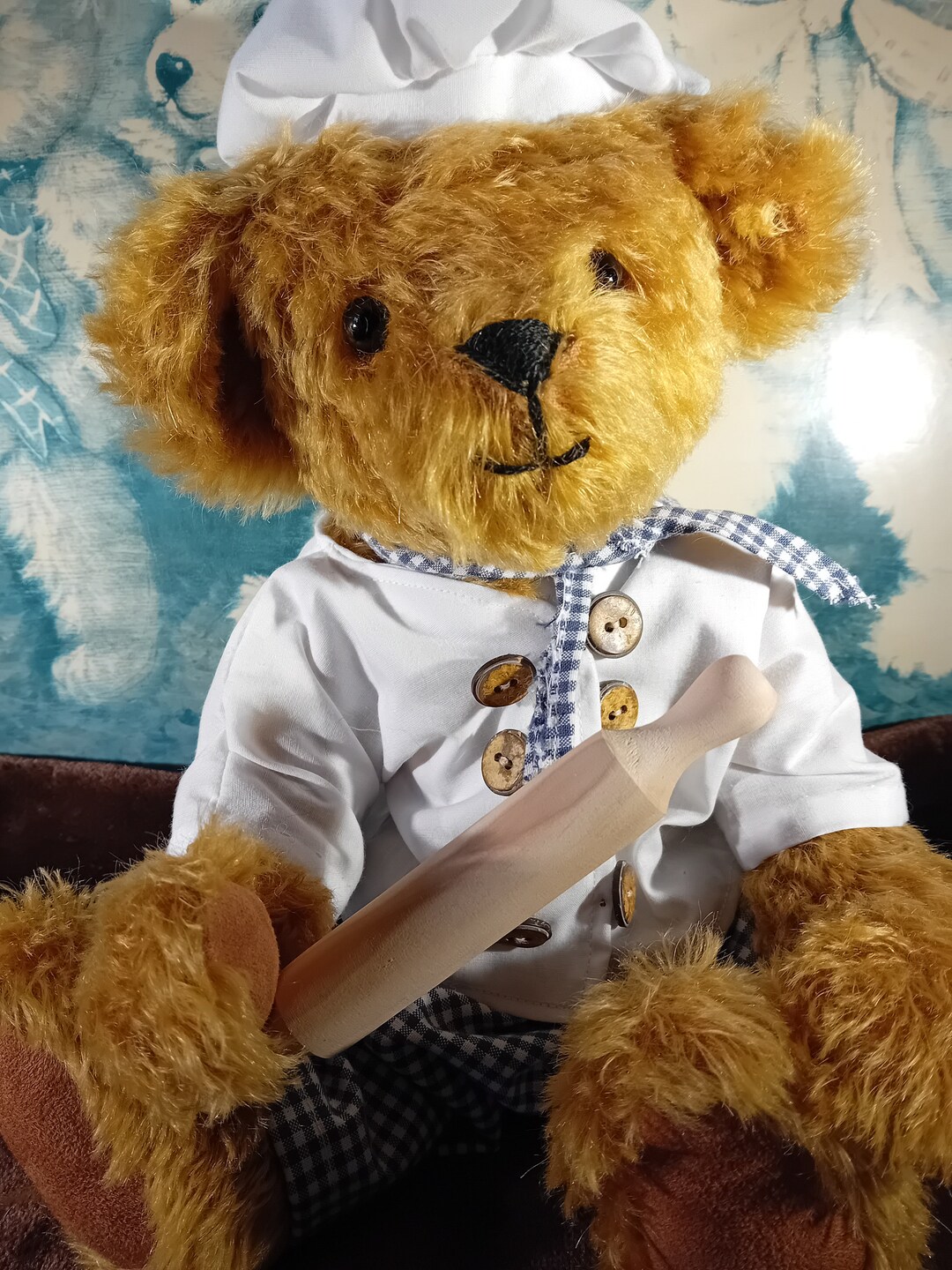 Gordon the Chef Hand Sewn Mohair Teddy Bear - Etsy