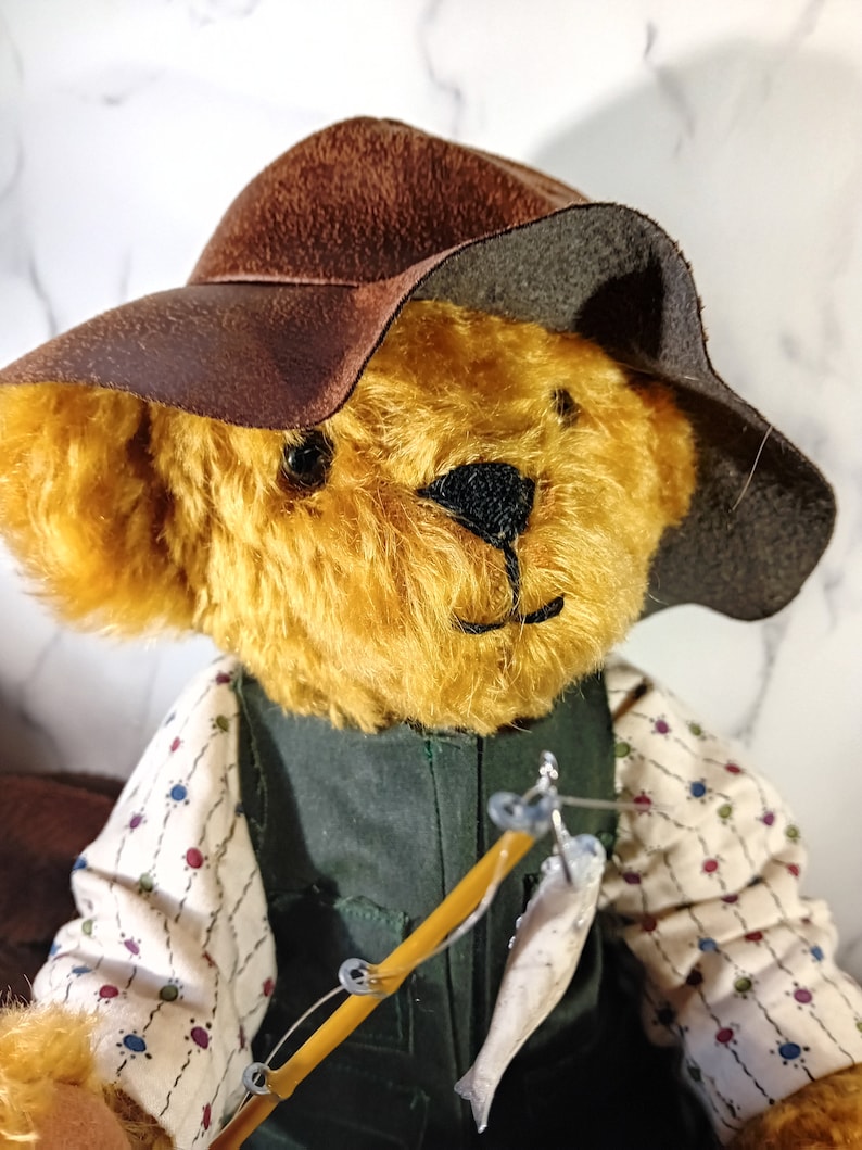 Teddy Bear Bert the Fisherman - Etsy