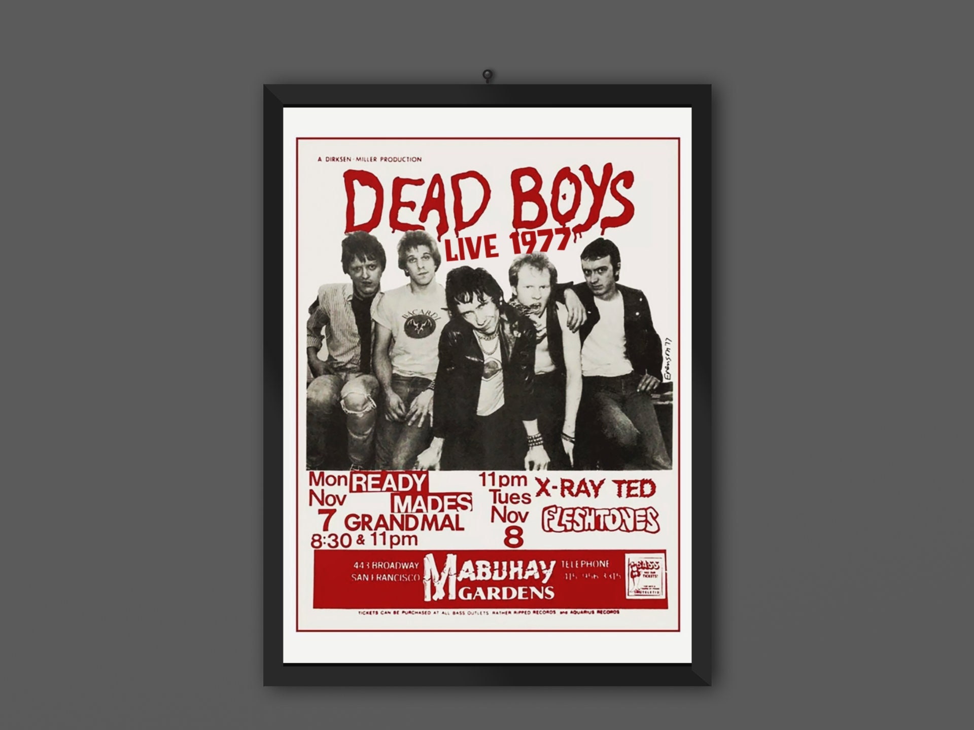 Dead Boys Stiv Bators Punk Flyer Art Print Poster 1977 - Etsy