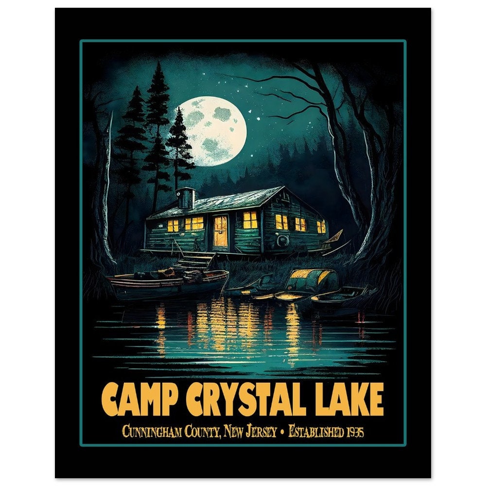 Camp Crystal Lake Establshed 1935 Art Print Travel Poster - Etsy