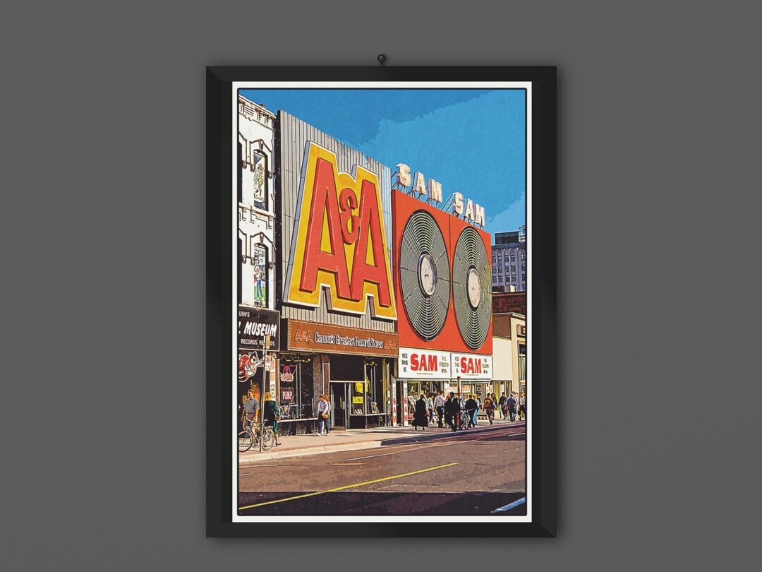 Sam the Record Man Art Print Toronto Travel Poster A&A Records - Etsy ...