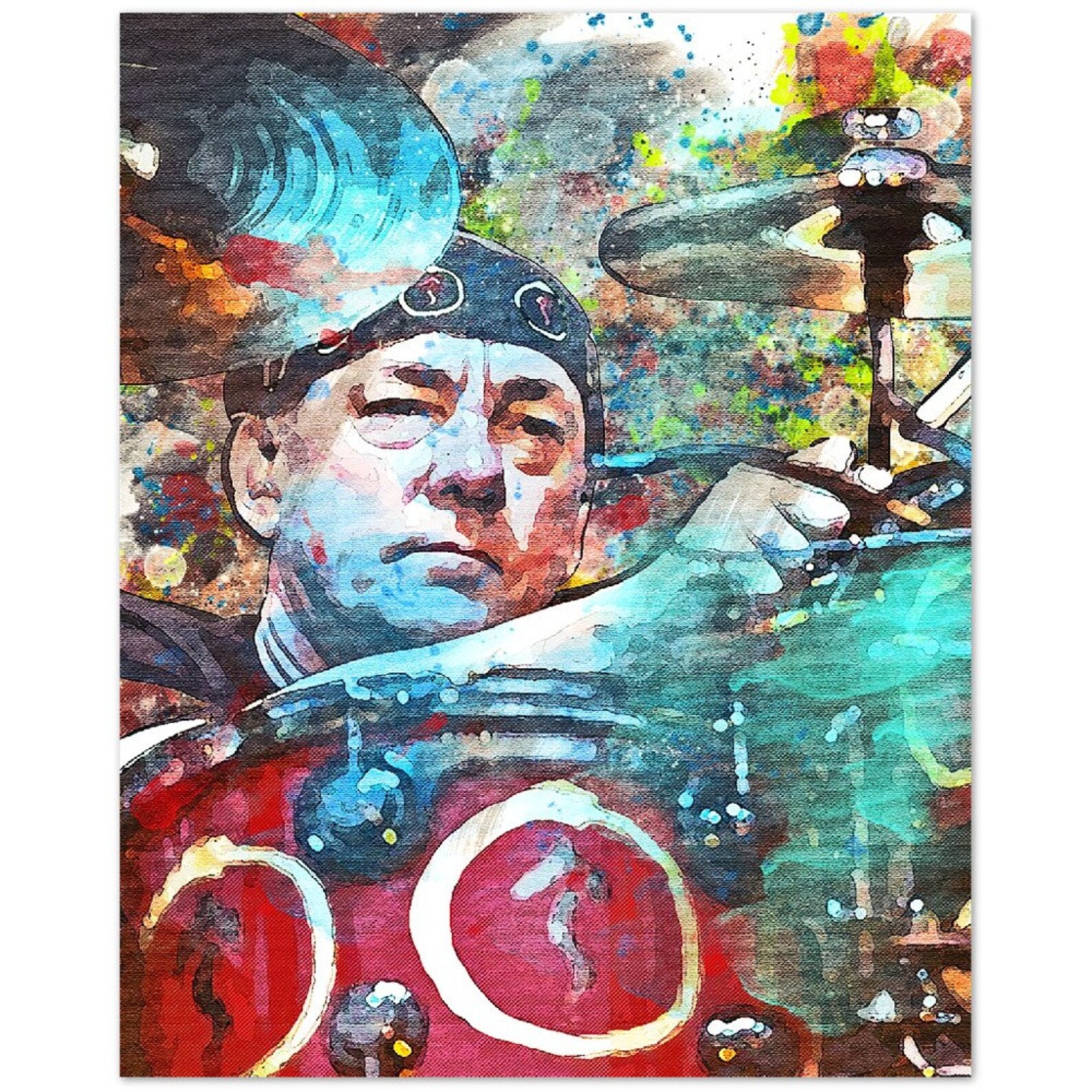 Neil Peart Rush Art Print Poster Watercolor Painting - Etsy