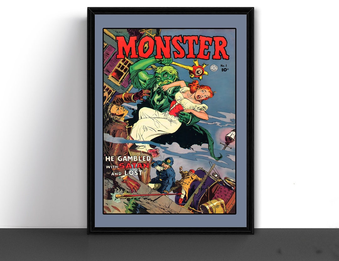 Horror Comic Book Cover Monster Comics Art Print Poster 1953 - Etsy UK