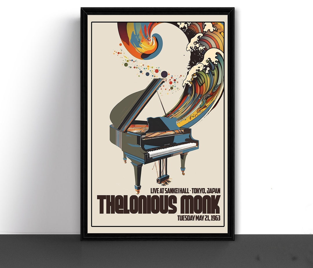 Thelonious Monk Concert Tour Poster Art Print Tokyo, Japan 1963 - Etsy ...